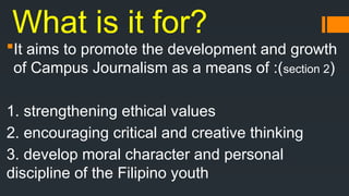 CAMPUS JOURNALISM AND PHOTOJOURNALISM POWERPOINT | PPTX