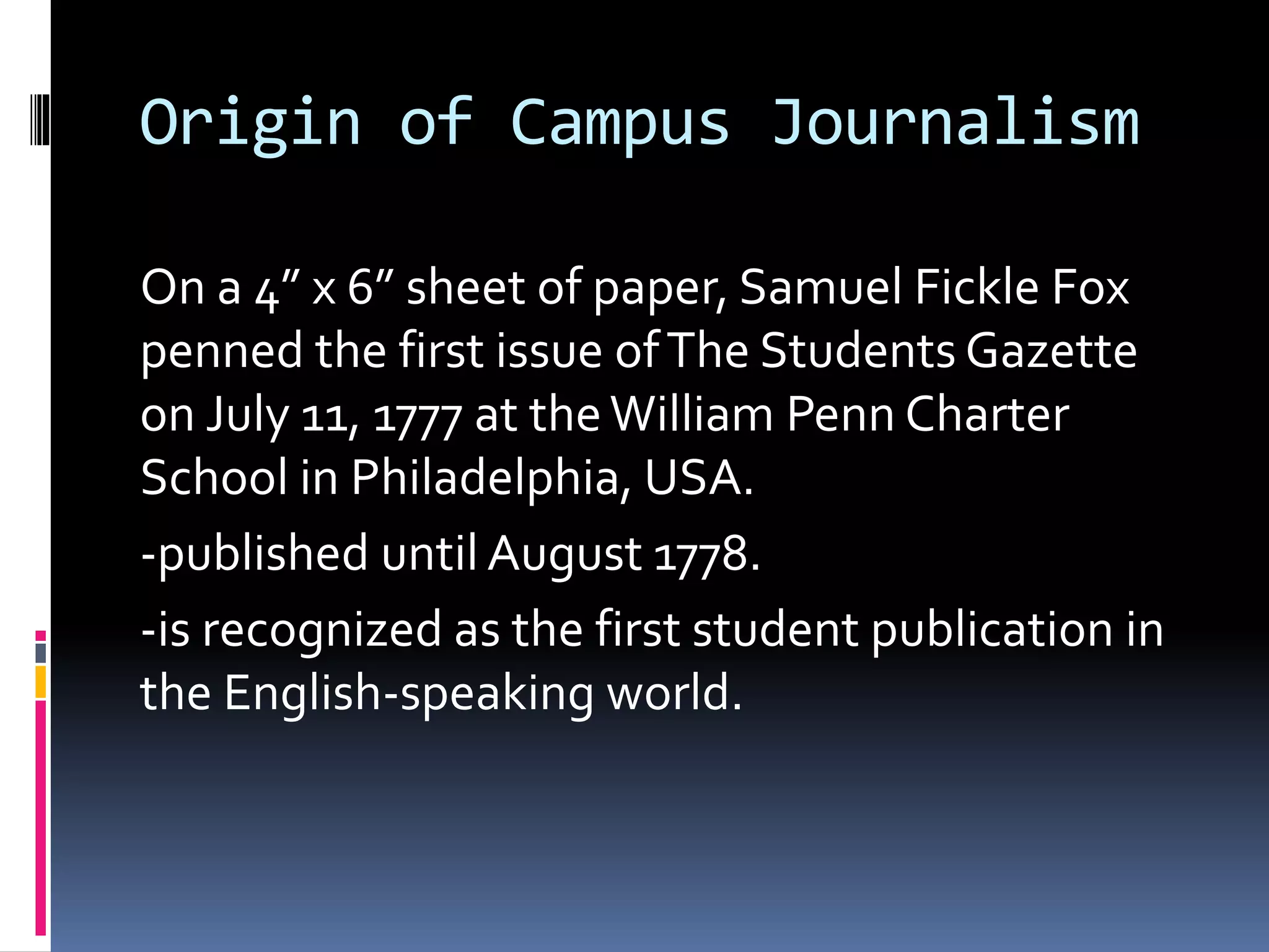 Campus journalism | PPTX
