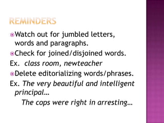 Campus journalism - copyreading and headline writing | PPSX