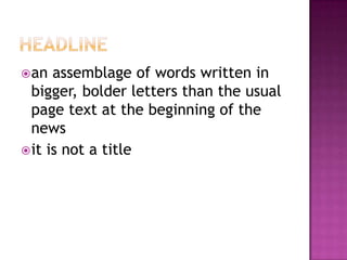 Campus journalism - copyreading and headline writing | PPSX