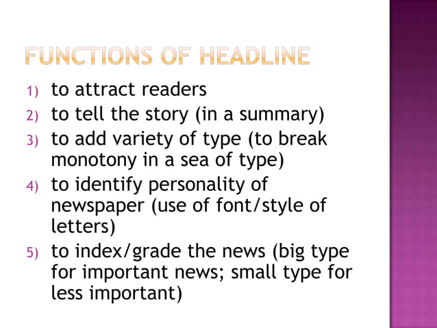 Campus journalism - copyreading and headline writing | PPSX | Internet ...