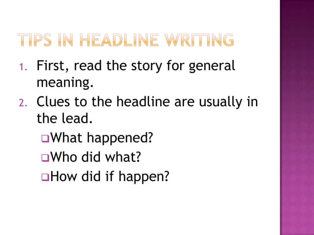 Campus journalism - copyreading and headline writing | PPSX | Internet ...