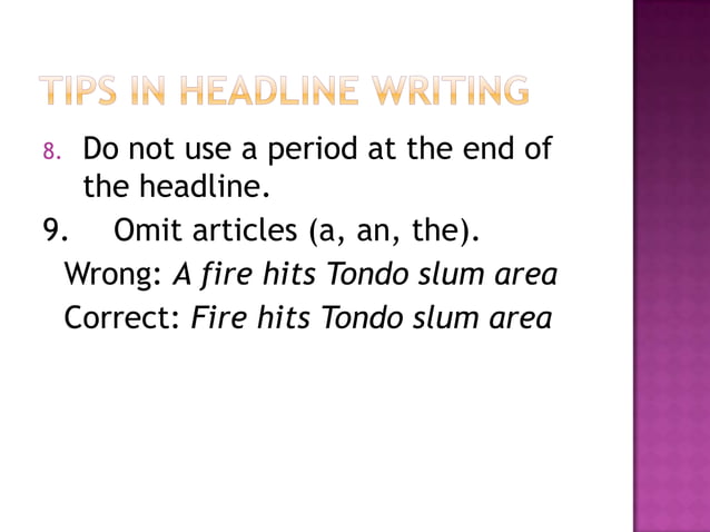 Campus journalism - copyreading and headline writing | PPSX | Internet ...