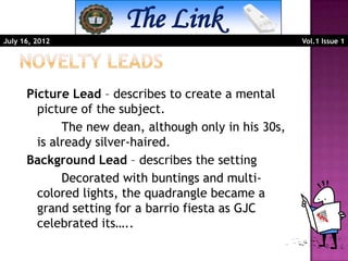 Campus Journalism - News Writing | PPSX