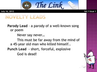 Campus Journalism - News Writing | PPSX