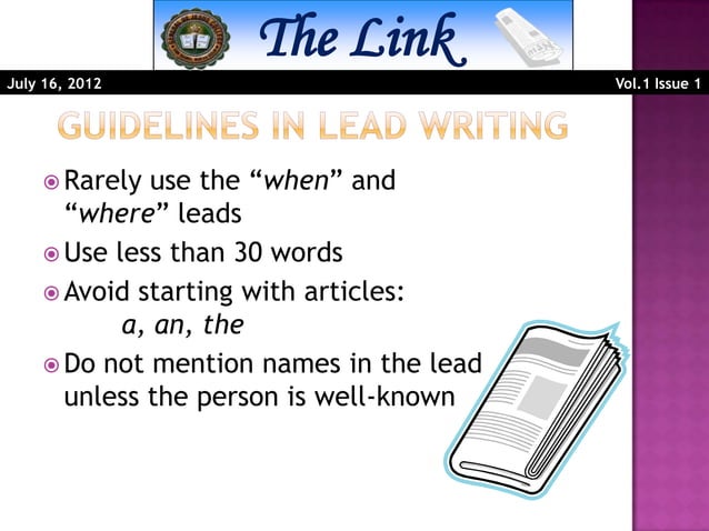 Campus Journalism - News Writing | PPSX