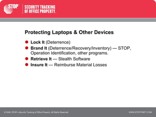 Campus Laptop Security 2010 | PPT | Laptops | Computing