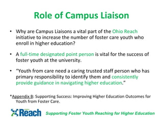 Ohio Reach Campus Liaison Model | PPT
