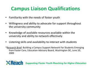 Ohio Reach Campus Liaison Model | PPT