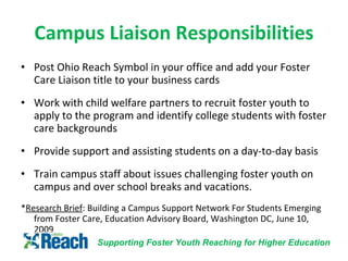 Ohio Reach Campus Liaison Model | PPT
