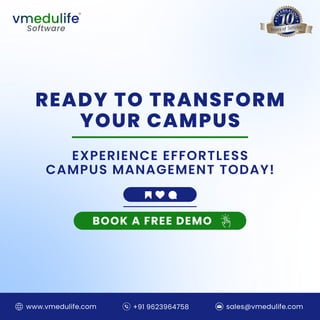Campus Management System | ERP Higher Education - vmedulife | PDF