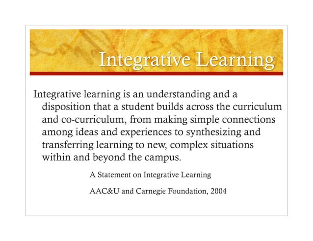 Integrative Learning | PDF