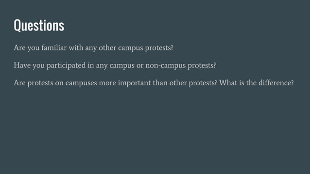 Campus Protest | PPT