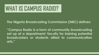 BUP Campus Radio (Proposal) | PDF