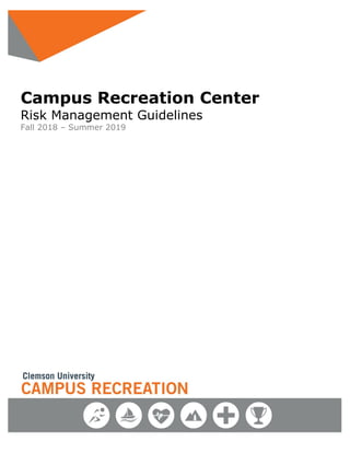 Campus recreation department wide risk management guidelines 2018-2019 ...