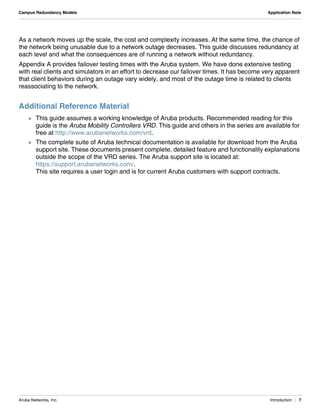 Campus Redundancy Models | PDF