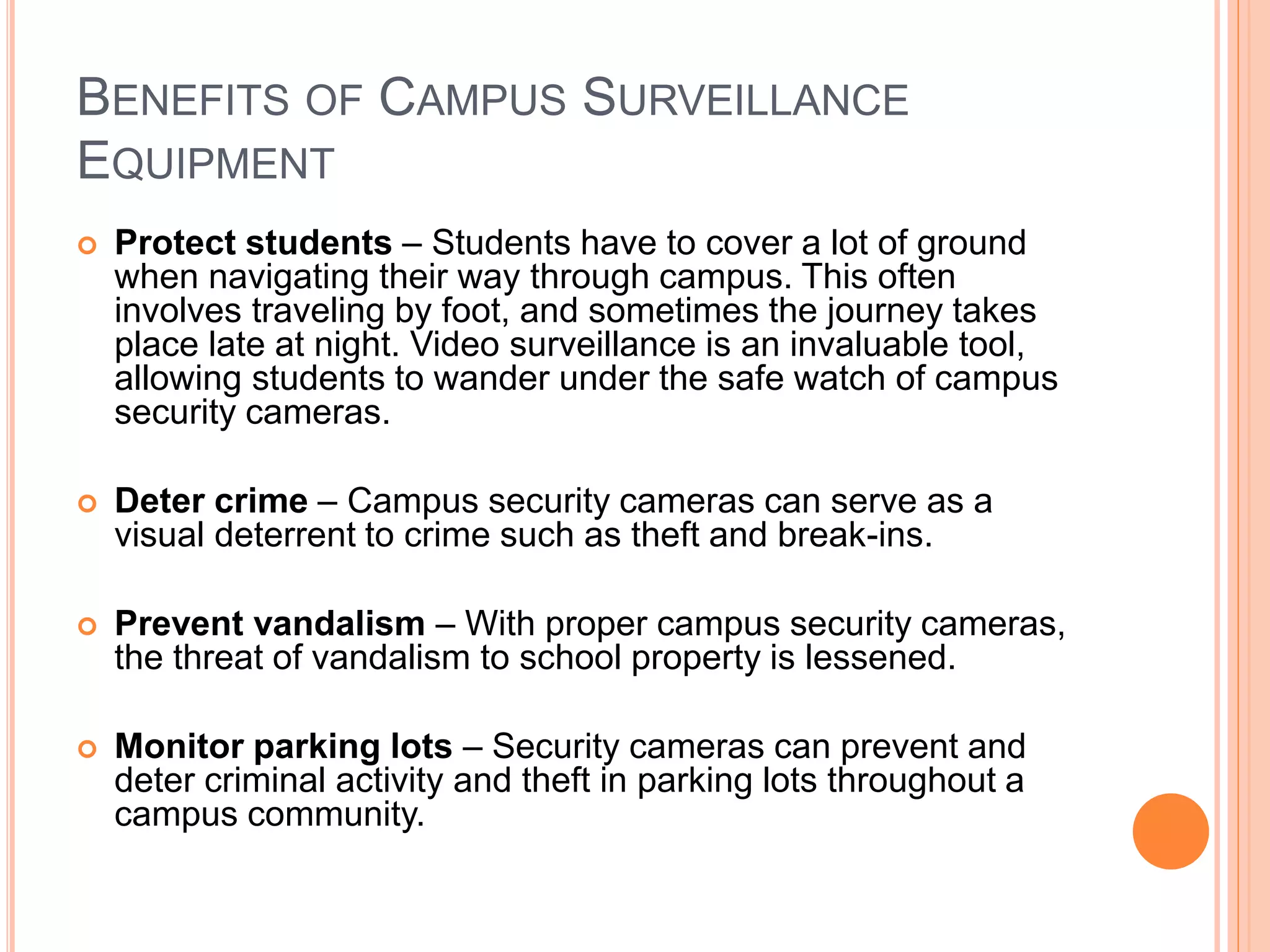Campus security camera systems | PPTX