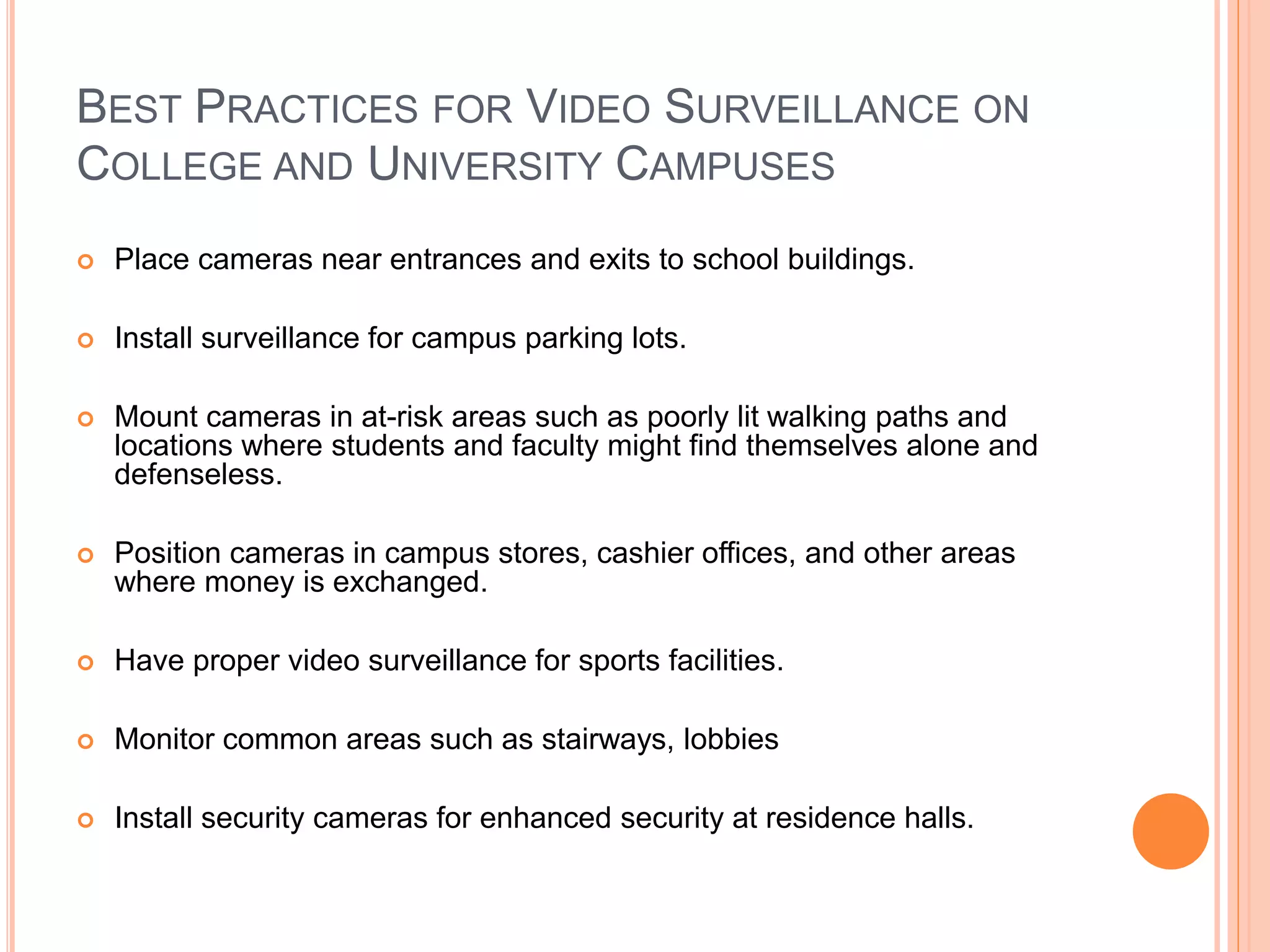 Campus security camera systems | PPTX