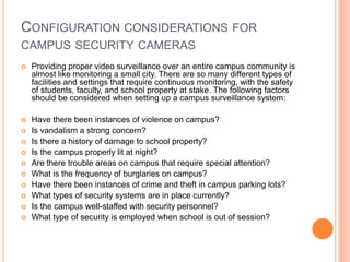 Campus security camera systems | PPTX