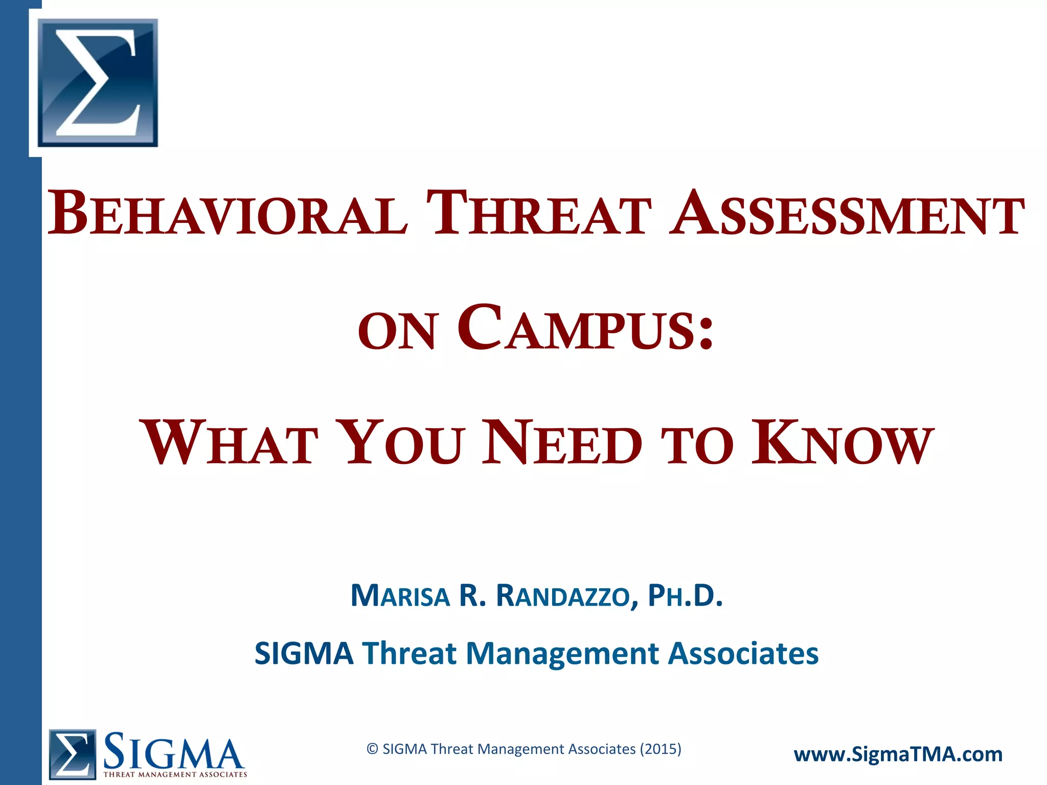 Behavioral Threat Assessment on Campus: What You Need to Know | PDF
