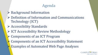 Information and Computer Technology (ICT) Accessibility | PPT