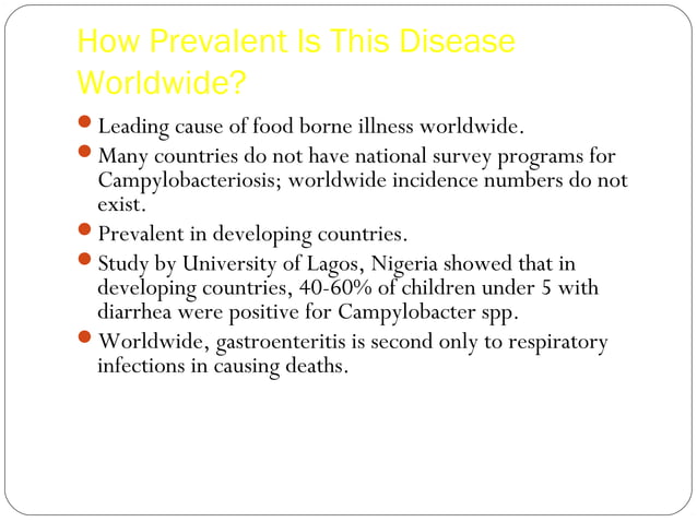 Campylobacter jejuni | PPT | Digestive Disorders | Diseases and Conditions