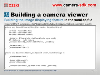 How to implement camera recording for USB webcam or IP camera in C#.NET