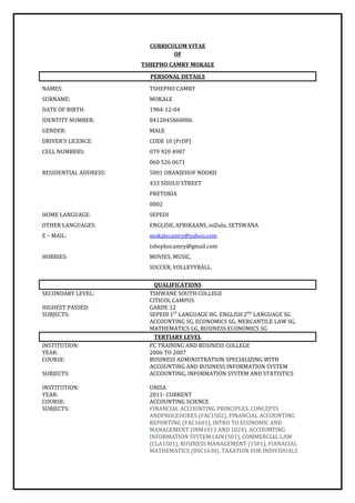 Camry's cv | DOC