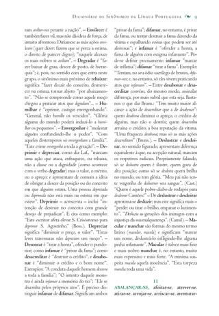 Dicionario de sinônimos da língua portuguesa | PDF