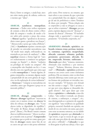 Dicionario de sinônimos da língua portuguesa | PDF