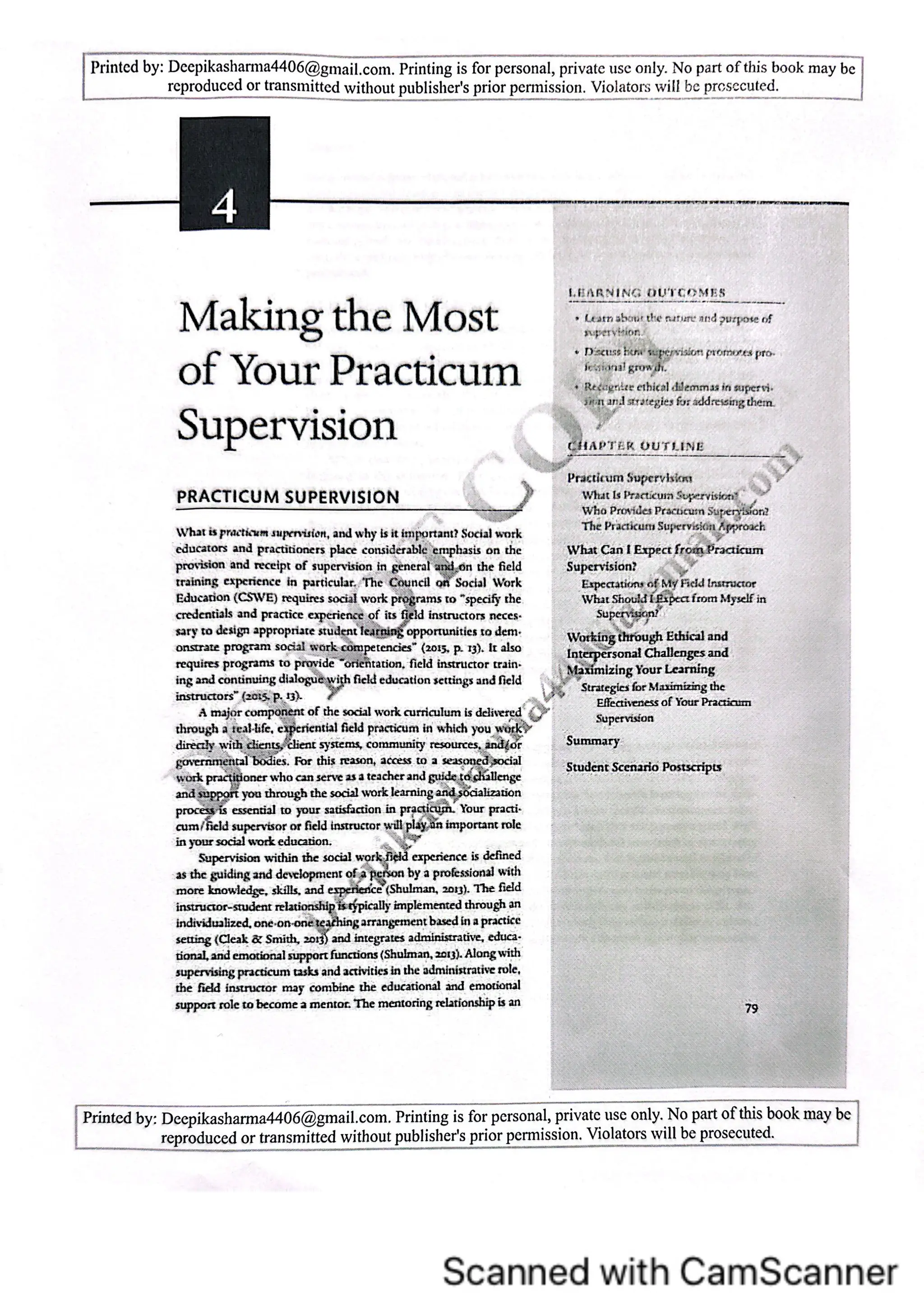 making the most of your practicum supervision | PDF