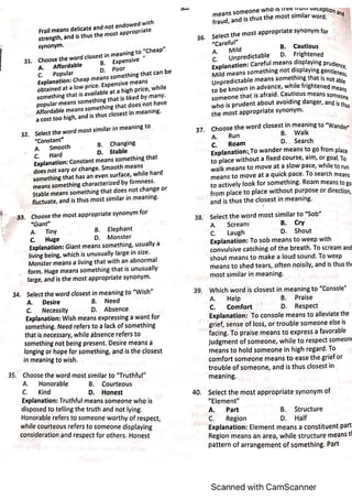 SYNONYMS NOTES FOR JEST AND PST JOB | PDF