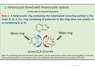 Nomenclature of fused heterocyclic compound | PDF