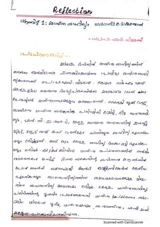 Reading and reflection | PDF