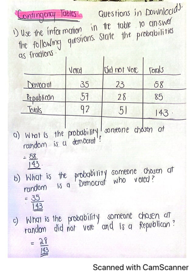 CONTINGENCY TABLES STATISTICS EXAMPLES .pdf | Graphics Software ...