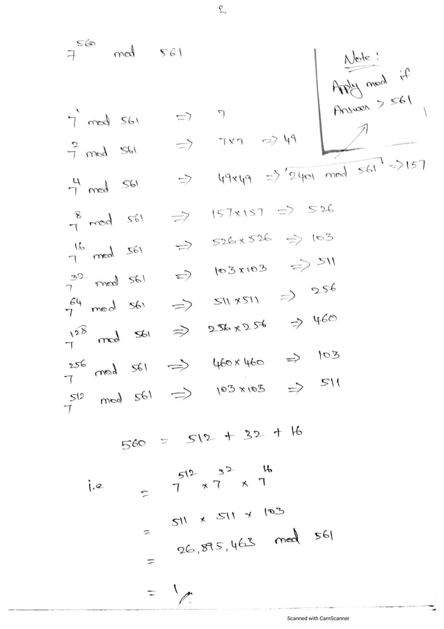 Square and Multiply - Shortcut Method | PDF
