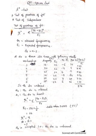 CHI-Square test, ANOVA (one way, two way) | PDF | Science