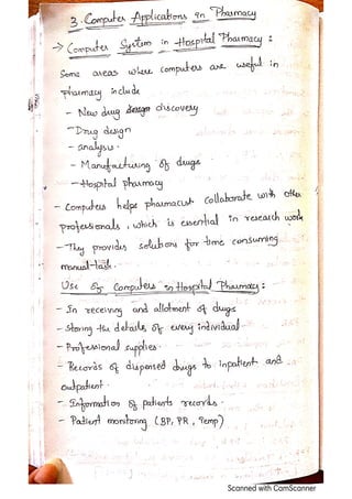 Computer Applications in Pharmacy | PDF