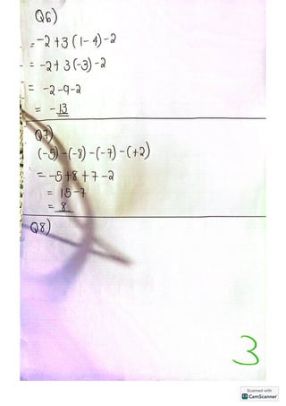 GRADE 8 MATHEMATICS INTEGERS ANSWERS .pdf