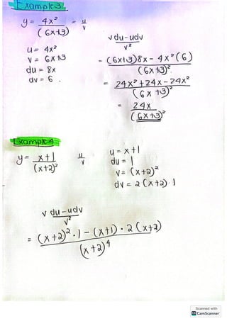 Calculus Quotient Rule And Maxima Minima Pdf