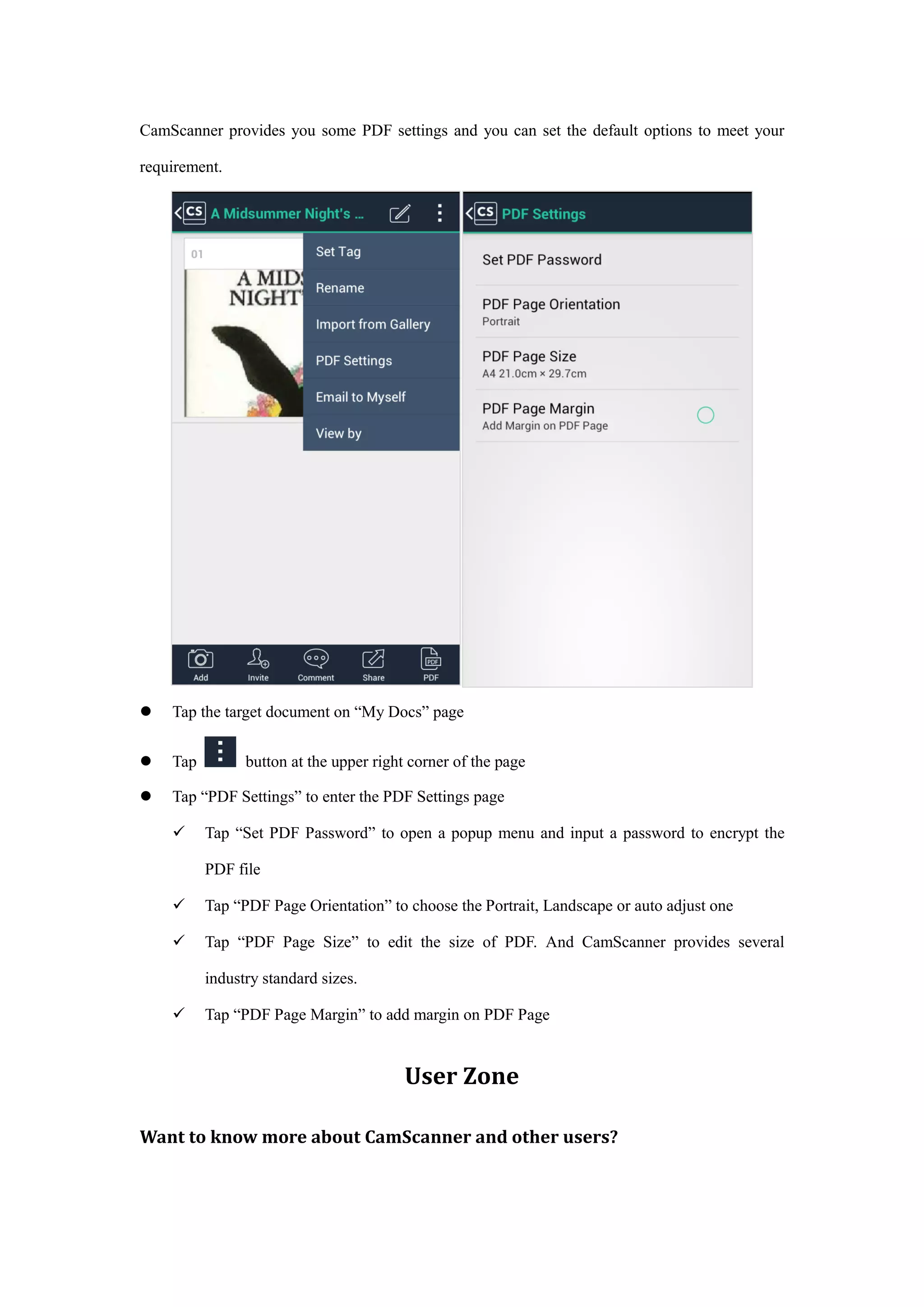 CamScanner Android Manual English | PDF