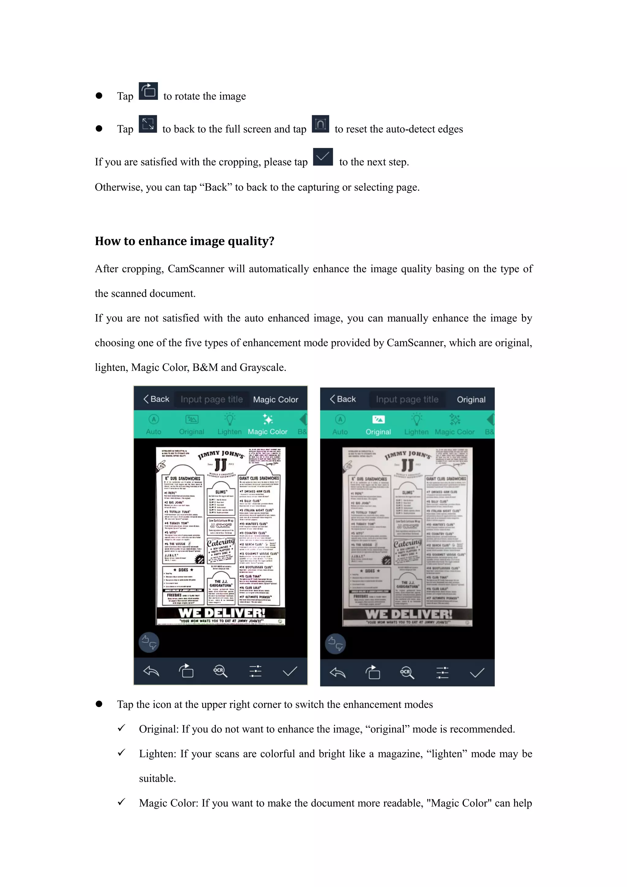 CamScanner Iphone Manual English | PDF