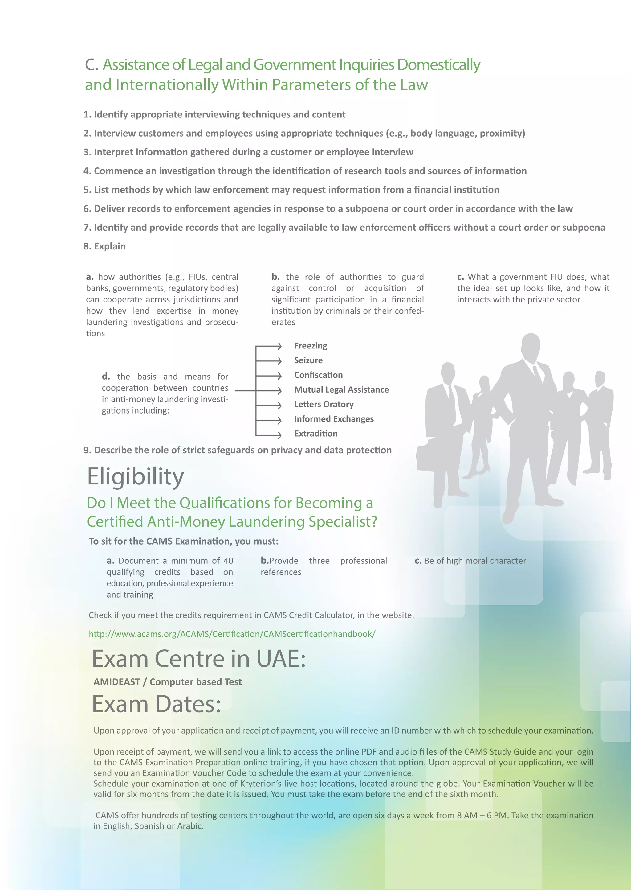 CAMS (Certified Anti-money Laundering Specialist) | PDF