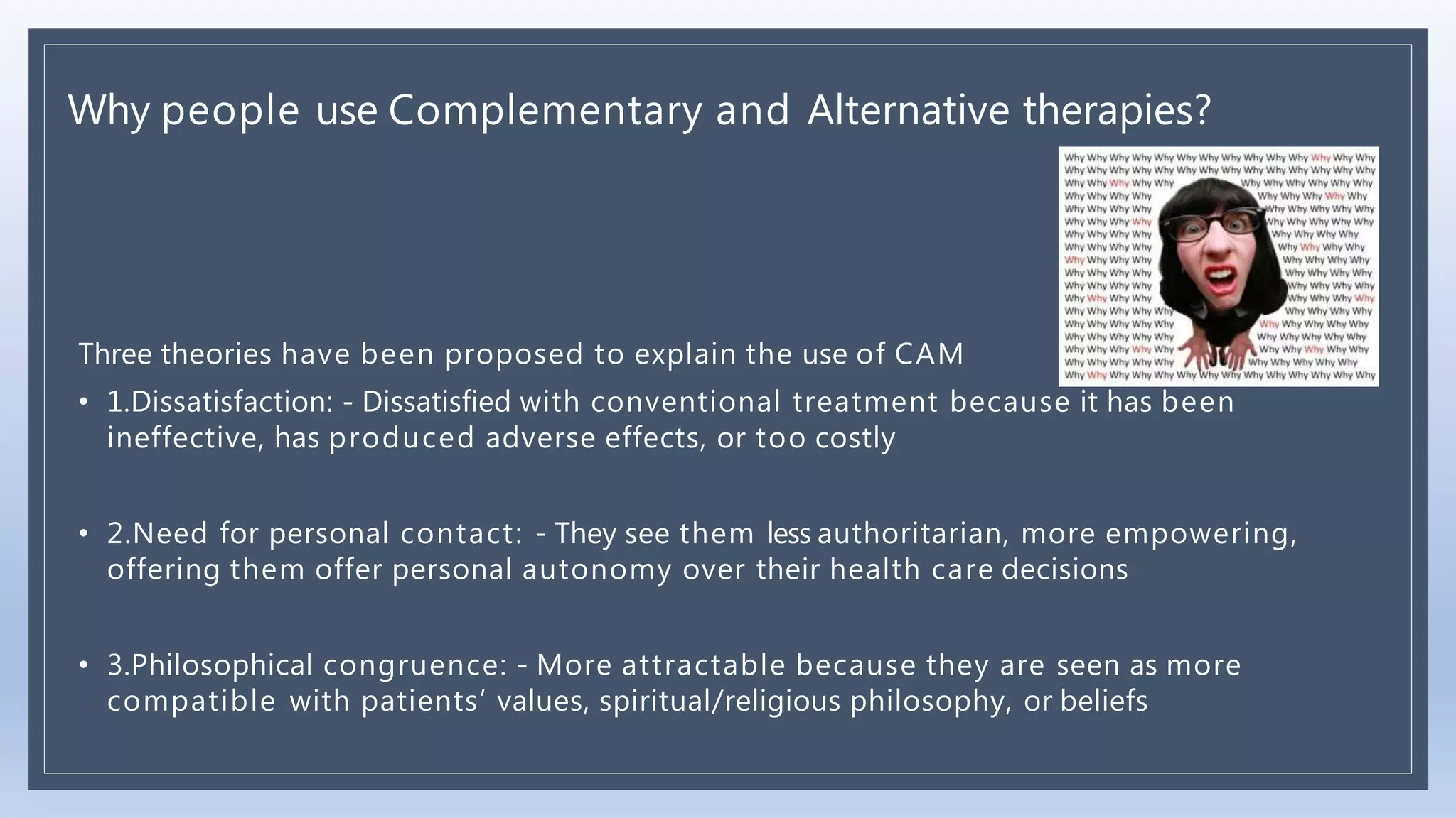 complementary and alternate medicine in psychiatry | PPTX
