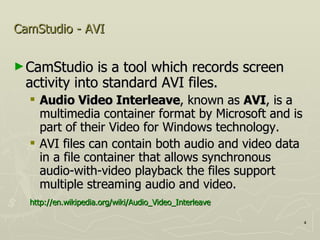 Cam Studio Introduction | PPT