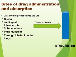 absorption of drugs through various routes | PPT