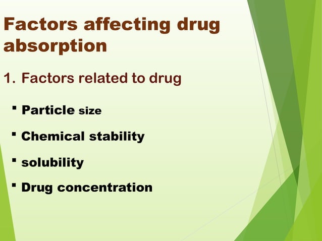 absorption of drugs through various routes | PPT
