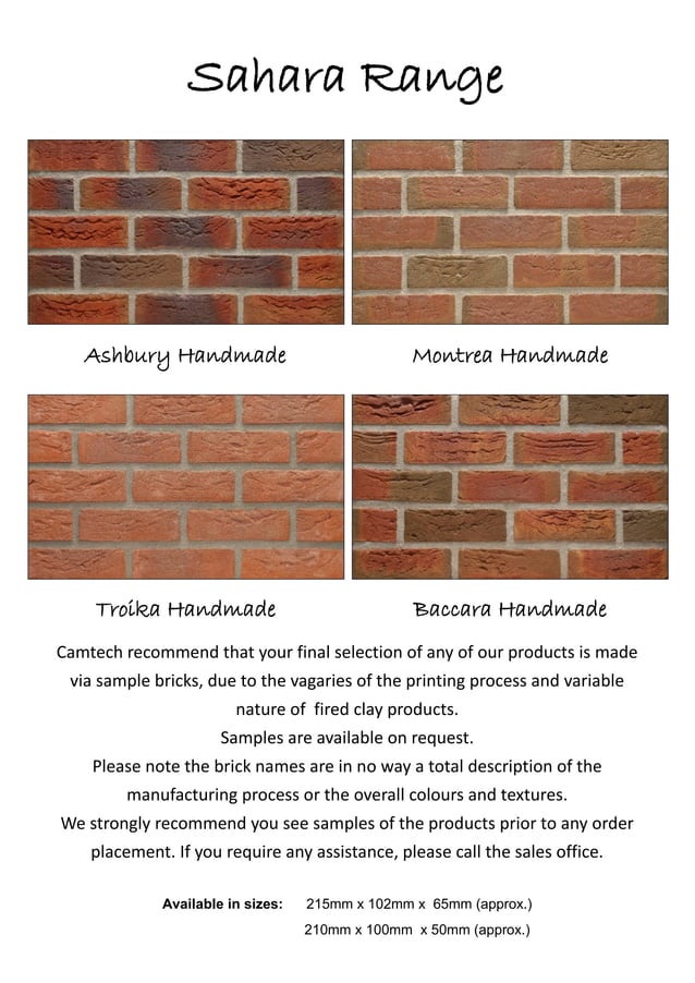 Camtech brick brochure 2016 | PDF