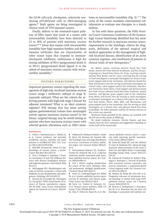 Ca mucinoso de ovario 2019 nejm | PDF