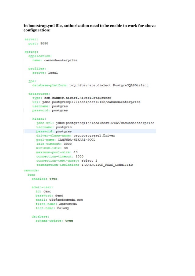 Camunda BPM Enterprise Application Configuration | PDF | Cloud ...